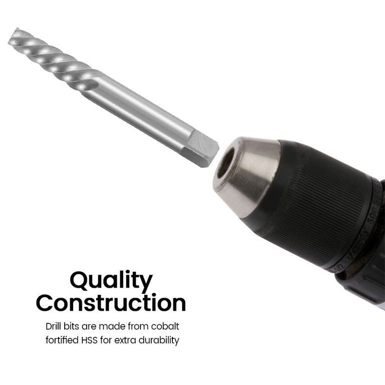 Left Hand Drill Bits 10 Piece Screw Extractor/Left Hand Drill Bit By ...