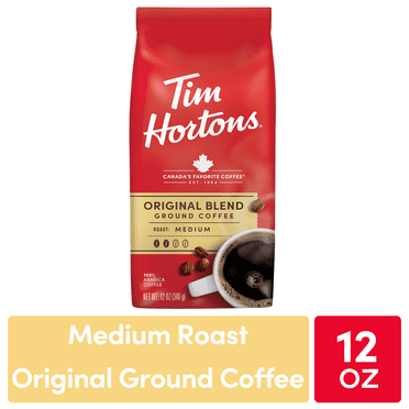 Tim Hortons French Vanilla Flavored Coffee, Medium Roast Ground Arabica ...