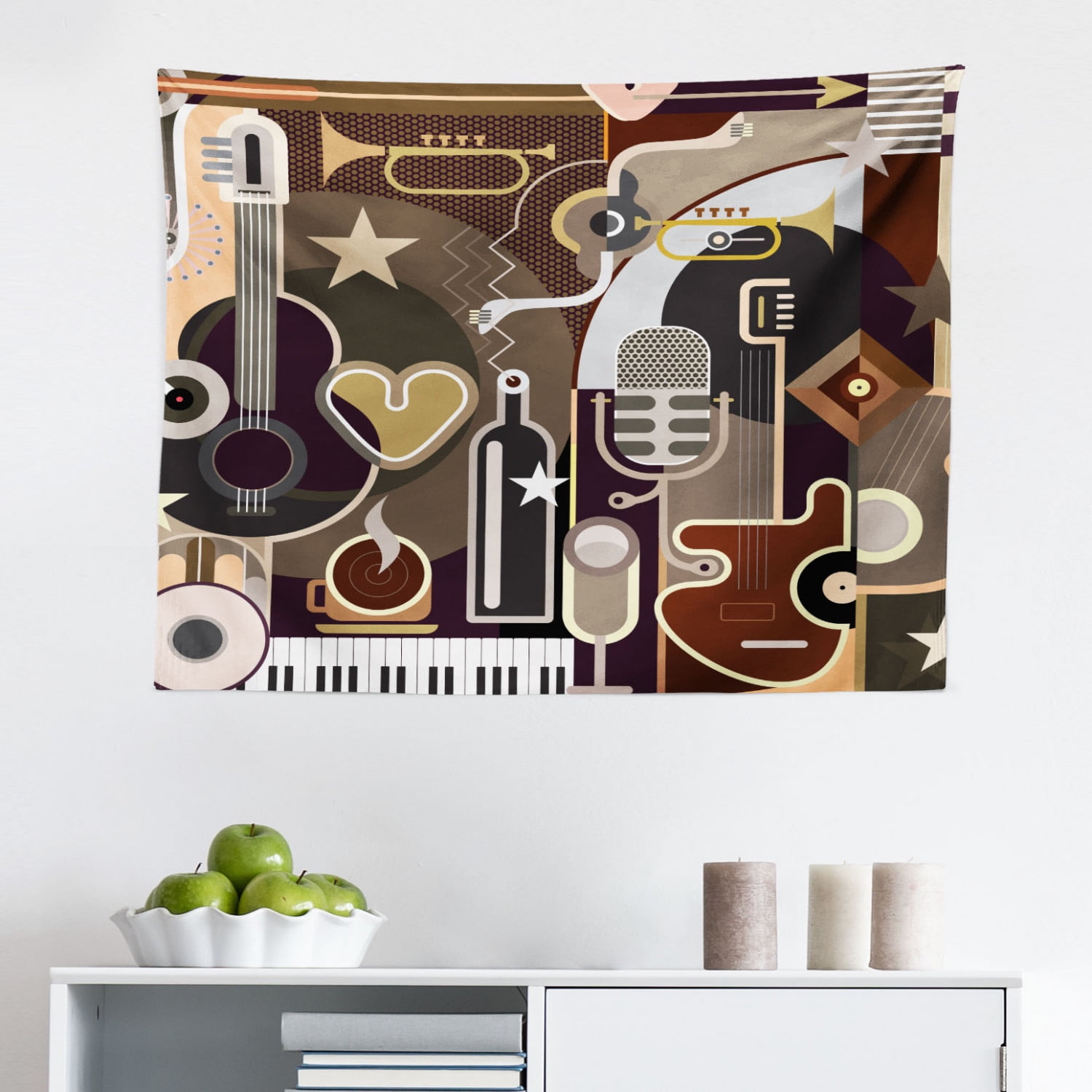 Colorful Tapestry, Design of People Portraits Art Composition of ...