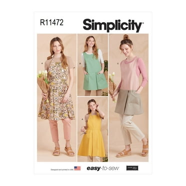 Simplicity Sewing Pattern 9835 - Misses' Dress and Pinafore Apron In ...