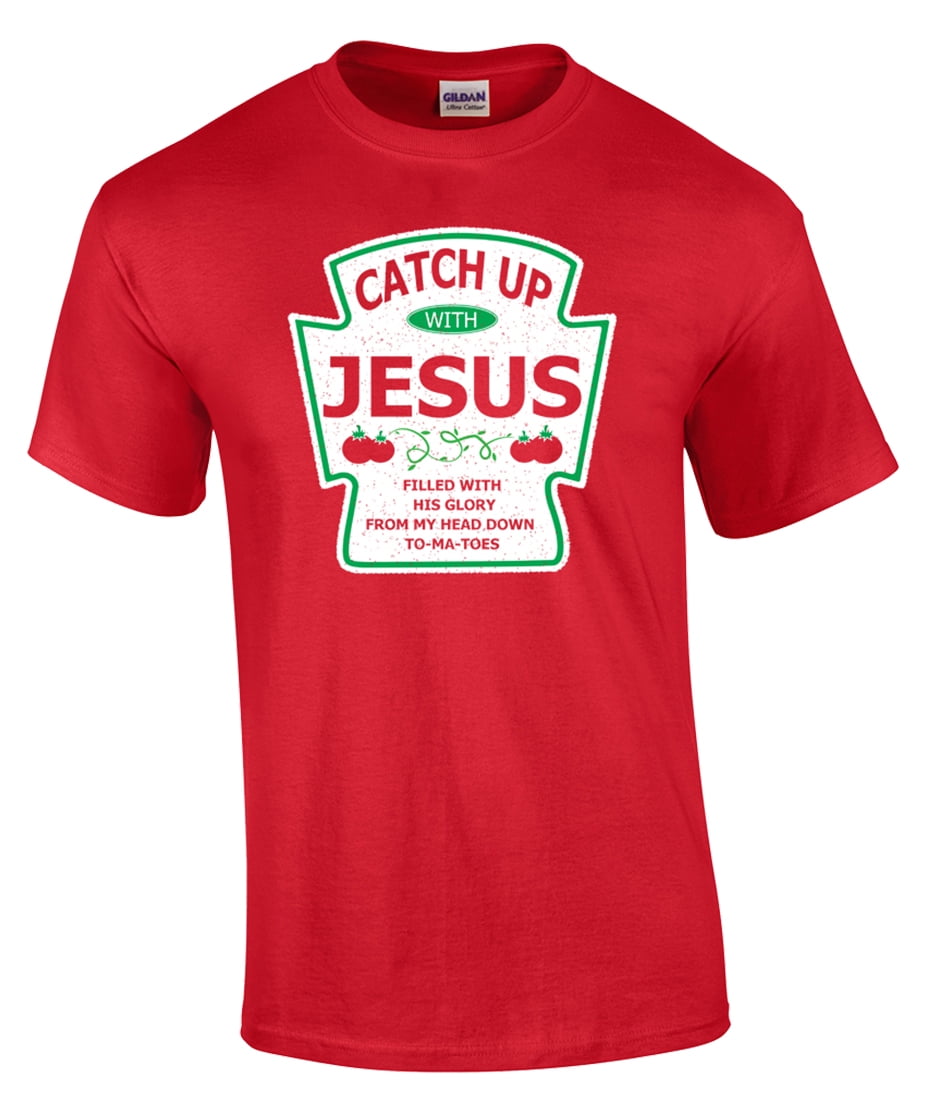 Catch Up with Jesus T-Shirt-Red-XXL - Walmart.com