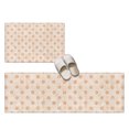 Cream Polka Dots Spots 2 Pieces Non-Slip Kitchen Mat Set, Abstract ...