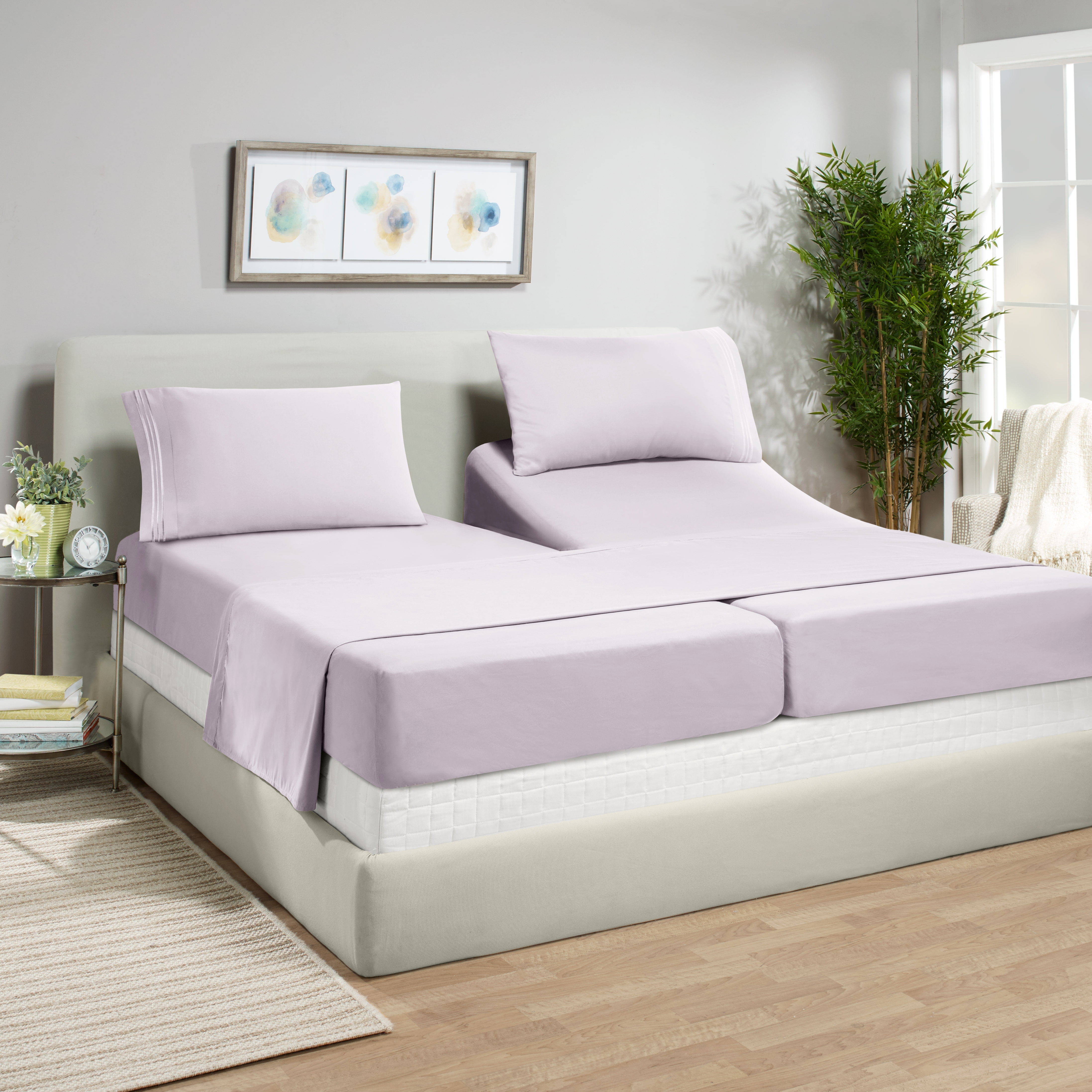 Empyrean Split King Sheet Set (5 PC), 16” Deep Pocket Split King Size ...