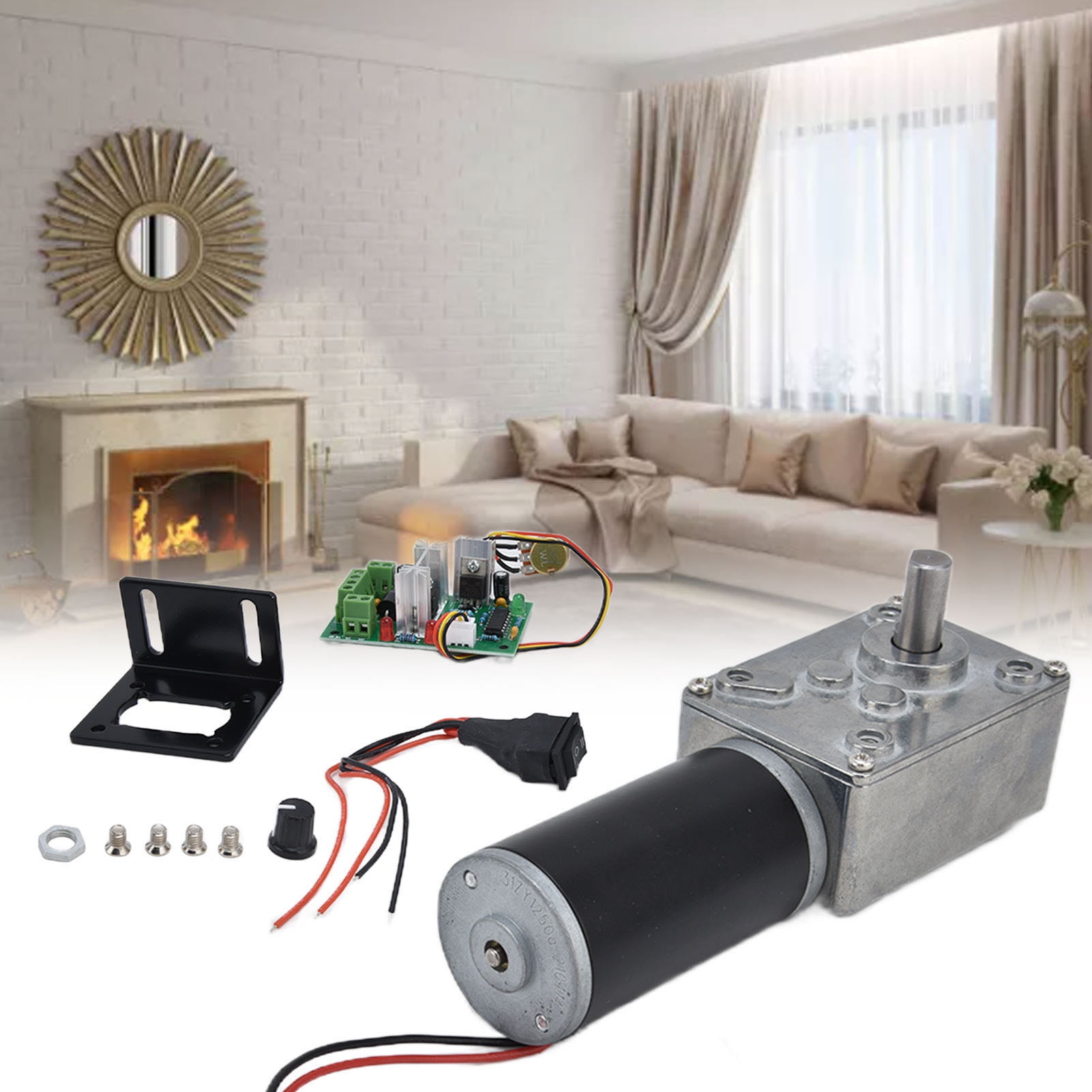 Motor Con Engranje Helicoidal Turbo, Motor de 12 V CC, Eje de 8 mm, Carcasa Totalmento Metálica ...