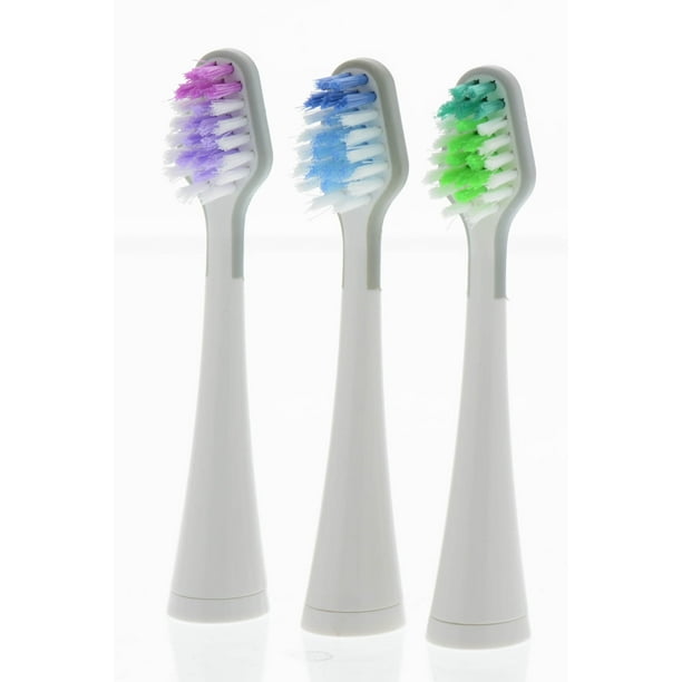 Set of 3 replacement brushes for platinum sonic toothbrush - Walmart.com