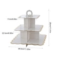 3 Tier Gold Rim Cupcake Stand Cardboard Dessert Tower Decorative Gold ...
