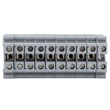 Tbest 50Pcs Screw Type Terminal Block DIN Rail Mount Copper Combination Terminals 76A 800V UK ...