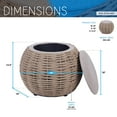 Techni Home Natural Woven Ottoman with Storage - Walmart.com