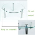 6 Pack Tempered Glass Cake Stands Set: 9", 11", 13" Round & Rectangular ...