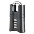 Brinks 57mm 4-Digit Resettable Steel Combination Padlock with 1in ...