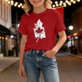 Canada Day T-Shirt Maple Leaf Graphic Tee Boys Girls Youth Short Sleeve ...