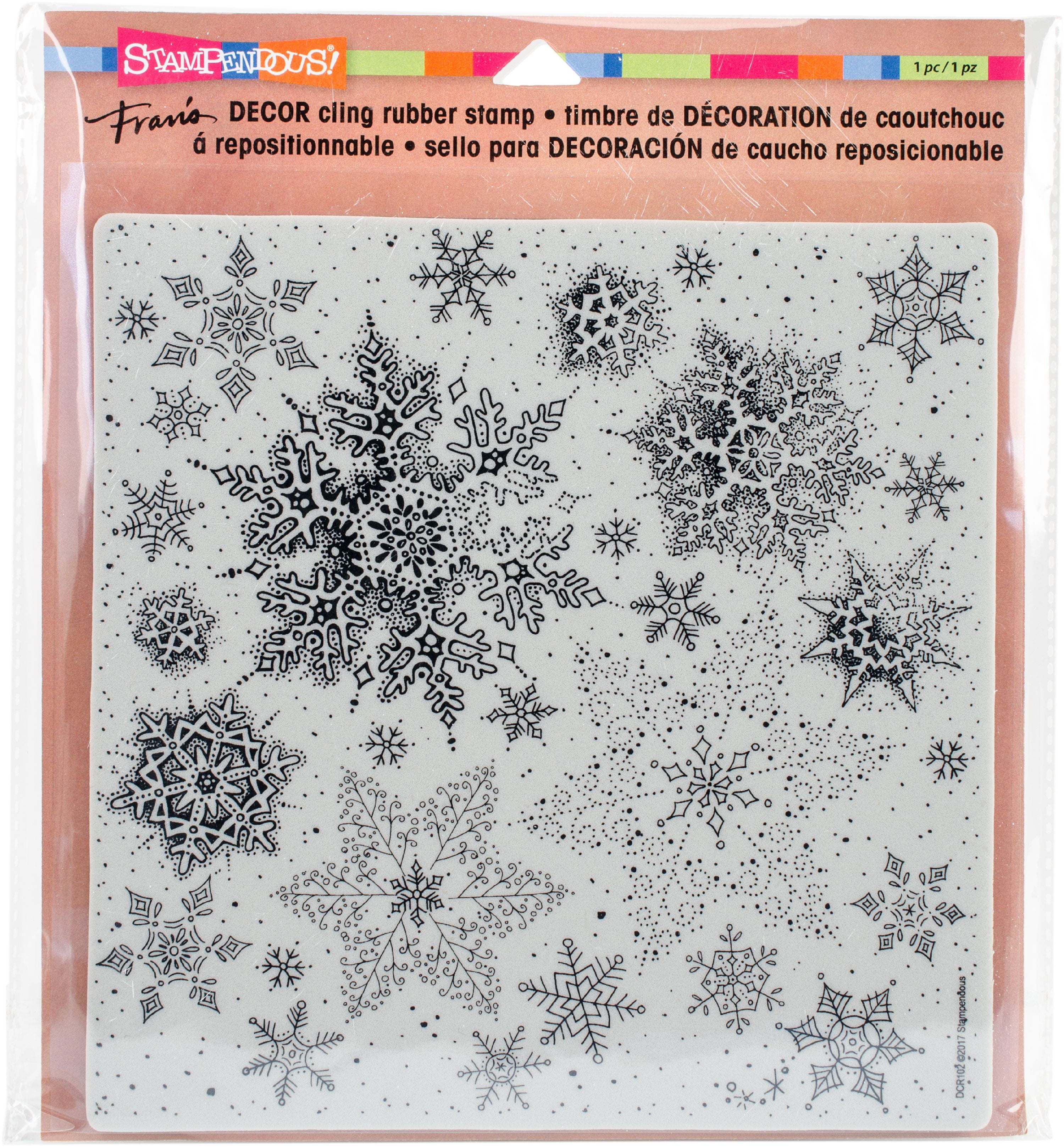 Stampendous Decor Cling Stamp -Snowflakes - Walmart.com