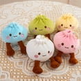 Cute Dumpling Plush Keychain Cartoon Round Bun Backpack Pendant Bag ...