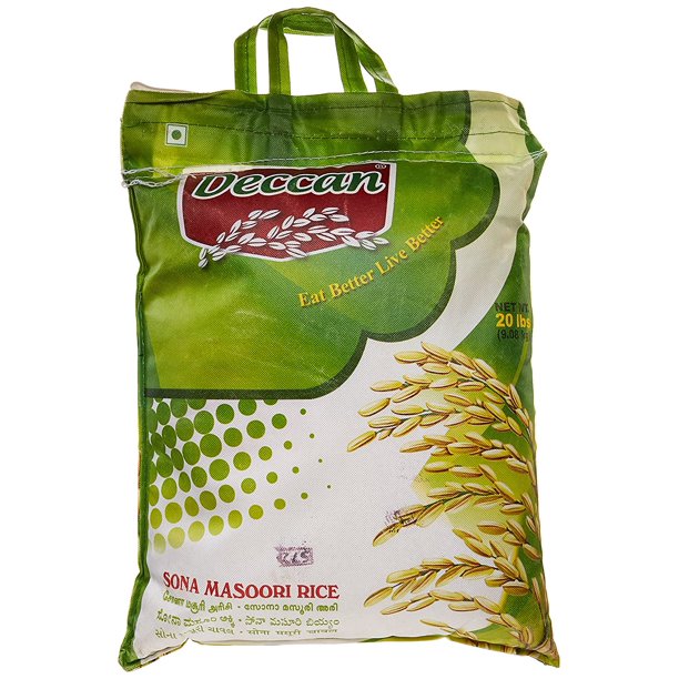 Deccan - Sona Masoori Rice, 20 Pound(LB) - Walmart.com