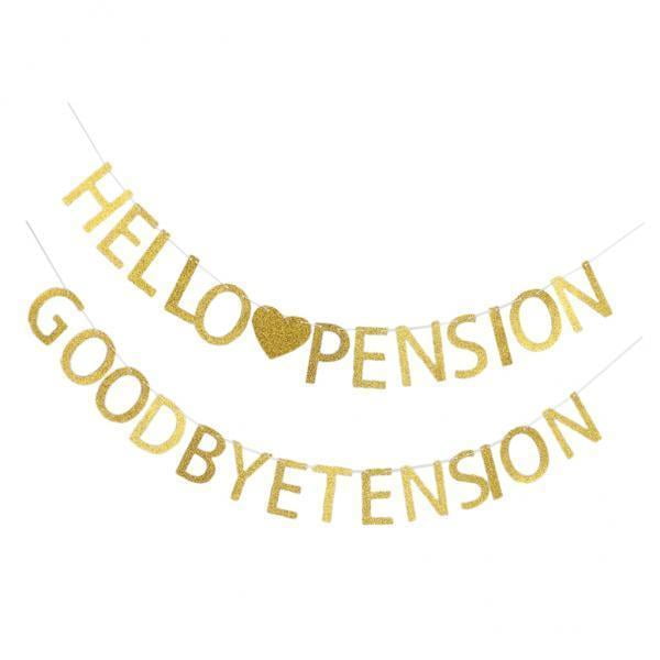 2x Adiós Tensión Pensión Jubilación Fiesta Decoración Foto Prop perfecl ...