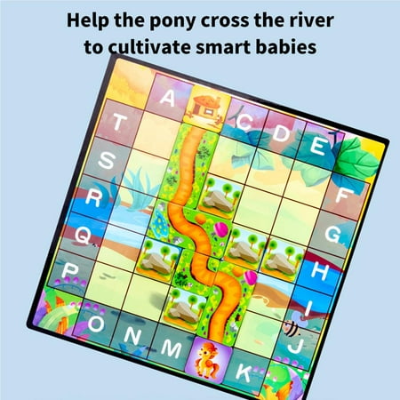 Pony Crossing The River Wooden Magnet Double-Sided Kids Magnetic Puzzle ...