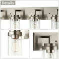 Kyrid 4-Light Brushed Nickel Vanity Light Modern Bathroom Light ...
