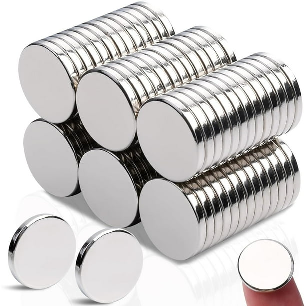30 imanes de neodimio fuertes, 15 x 2 mm, pequeños imanes redondos de ...