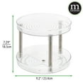 mDesign Spinning 2-Tier Lazy Susan Turntable Storage Tower for Kitchen ...