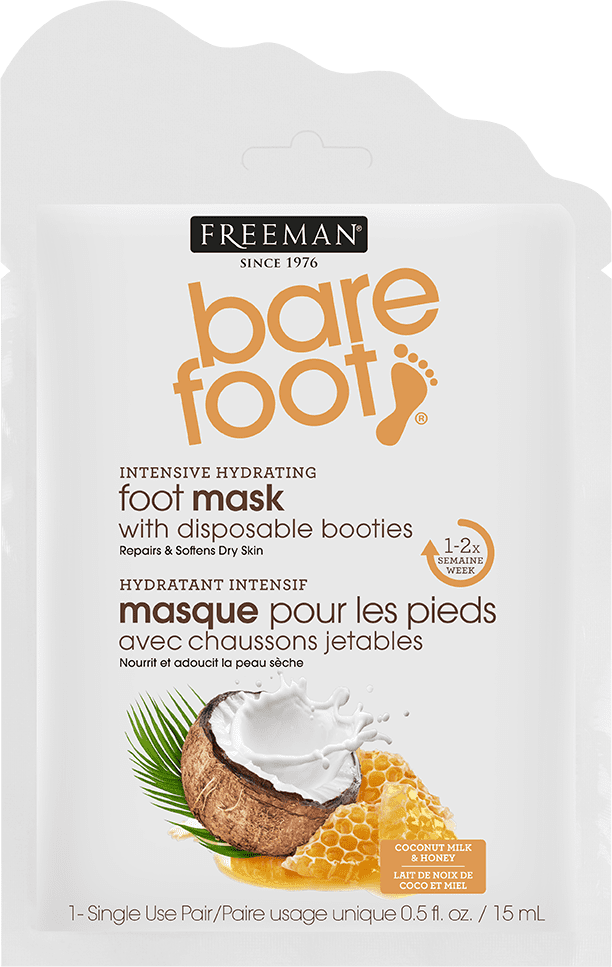 Freeman Bare Foot Coconut Milk + Honey Intensive Hydrating Foot Mask ...
