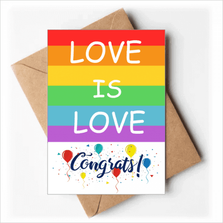 Rainbow Transgender LGBT Wedding Cards Congratulations Greeting ...