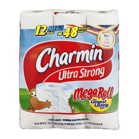 Charmin Ultra Strong Mega Roll Bathroom Tissue - 12 CT - Walmart.com