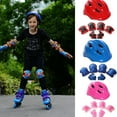 7Pcs Kids Protective Gear Set, Adjustable Helmet and Pads for 5-12 ...