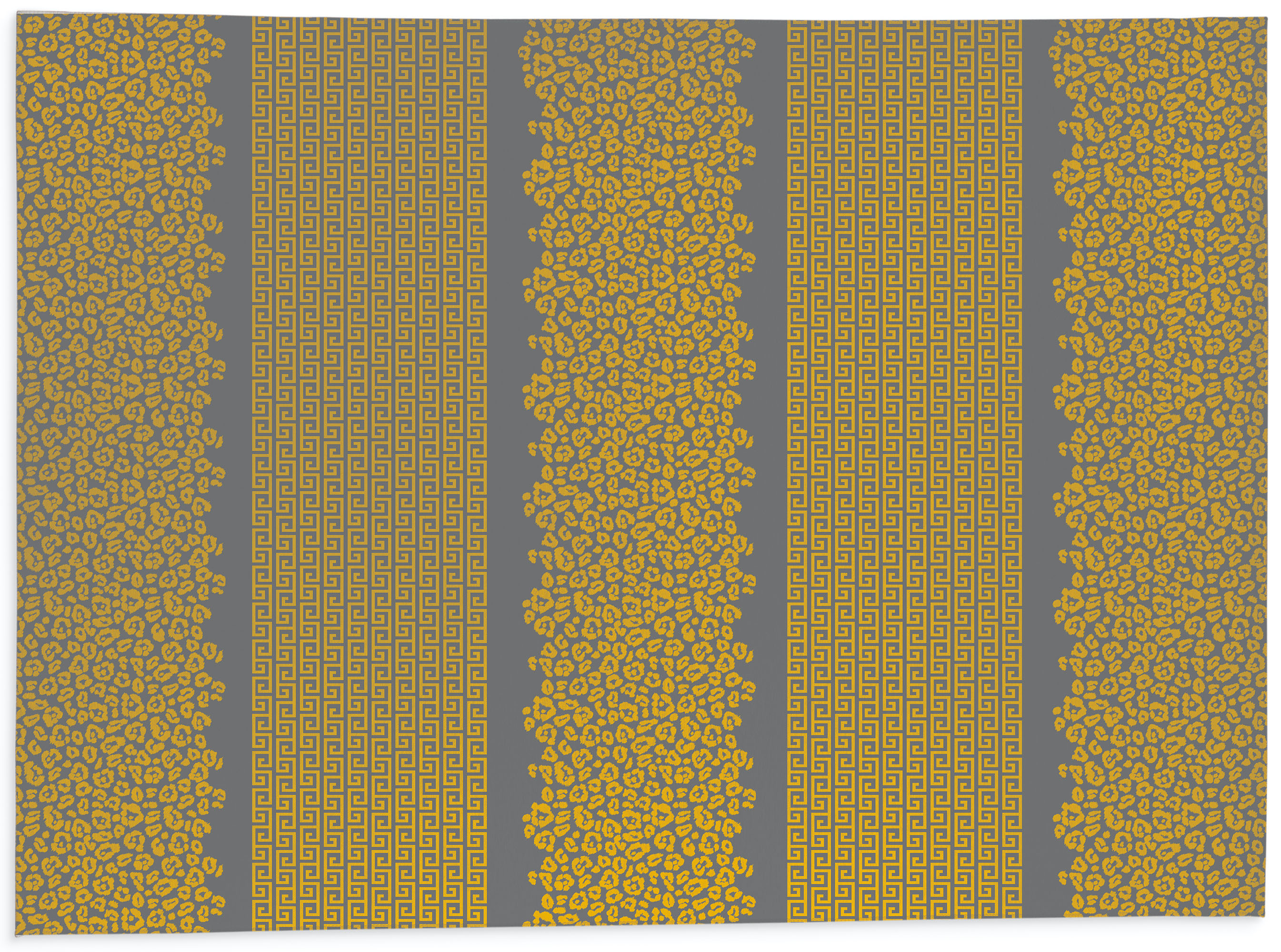 Leopard Key Grey & Gold Kitchen Mat by Kavka Designs - Walmart.com