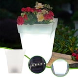 Zhourta Solar Planters Pots Putdoor Solar Flower Pots Can Put Green ...