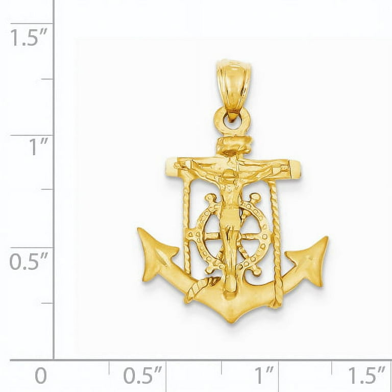 Beautiful 14k Mariners Cross Pendant Walmart