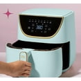 6-Quart Air Fryer with 8 Functions and a Touchscreen Display Aqua ...