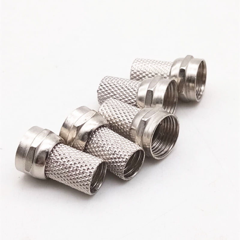 RG6 F-Type Twist-On Coaxial Cable RF Connector Adapter Plug, 6PCS ...