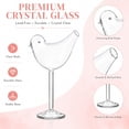 Bird Bam Glasses, 5.4 oz Stemmed Martini Glasses, Clear Crystal Bird ...