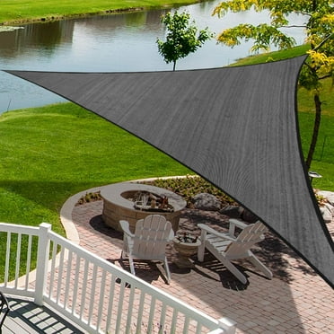 NEWEEN Sun Shade Sail Triangle 12'x12'x12' UV Block Canopy for Patio ...