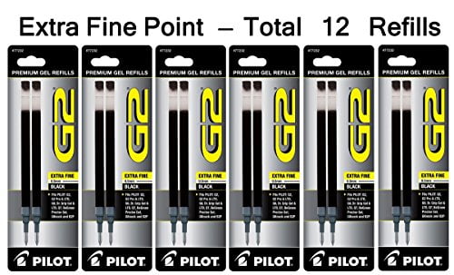 Pilot G2 Gel Ink Refill for Rolling Ball Pens, Extra Fine Point, Black ...