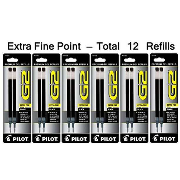 Pilot G2 Gel Ink Refill for Rolling Ball Pens, Extra Fine Point, Black ...