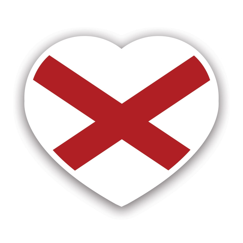 Alabama Heart Sticker Decal - Self Adhesive Vinyl - Weatherproof - Made ...