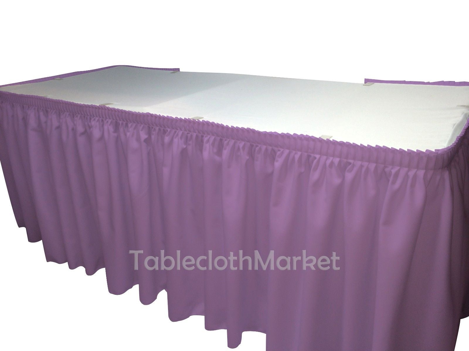 14' Ft. POLYESTER PLEATED TABLE SET SKIRT skirting Trade show 24 colors ...