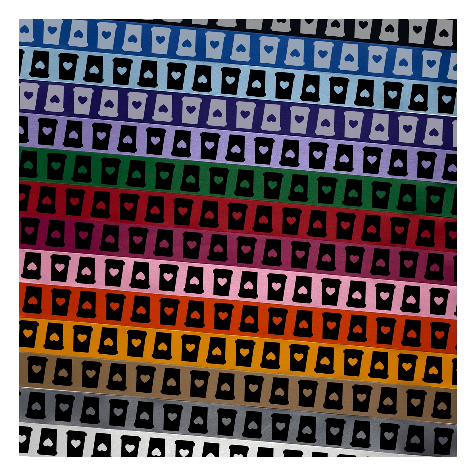 Coffee Cup Carafe with Heart Satin Ribbon for Gift Wrapping Bows Craft ...