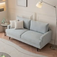 Onbeam 64" W Fabric Couch Upholstered Love seat with metal Legs/High ...