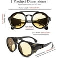 FEISEDY Retro Round Steampunk Sunglasses Women Men Vintage Eyewear Light Plastic Frame with ...