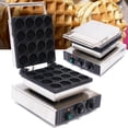 16 Grid Commercial Mini Waffle Maker 1750W Nonstick Electric Fast ...