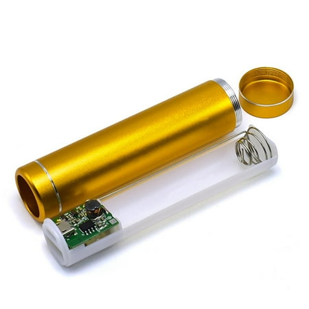 Multicolor Cylinder Power Bank Battery Shell 1x18650 With USB Charging ...
