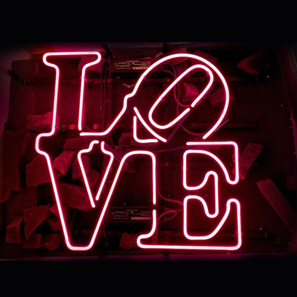 Queen Sense 20"x16" Love Neon Sign Man Cave Handmade Neon Light ...