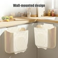 Wall Mounted Foldable Trash Can, Hanging Plastic Storage Bin ...