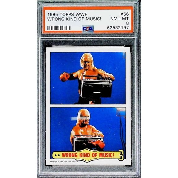 1985 Topps WWF Hulk Hogan Wrong Kind of Music! #56 PSA 8 NM-MT Trading ...
