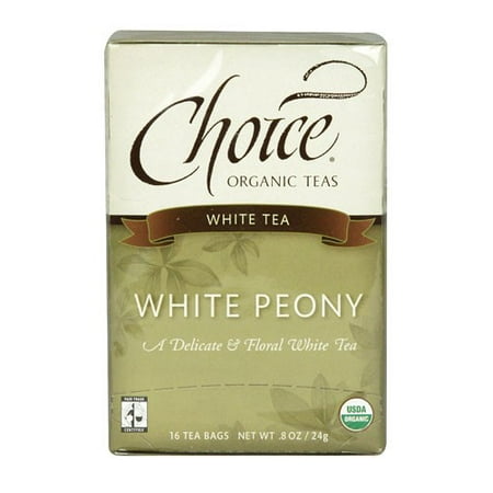 Choice Tea - White Peony Choice Organic Teas 16 Bag - Walmart.com