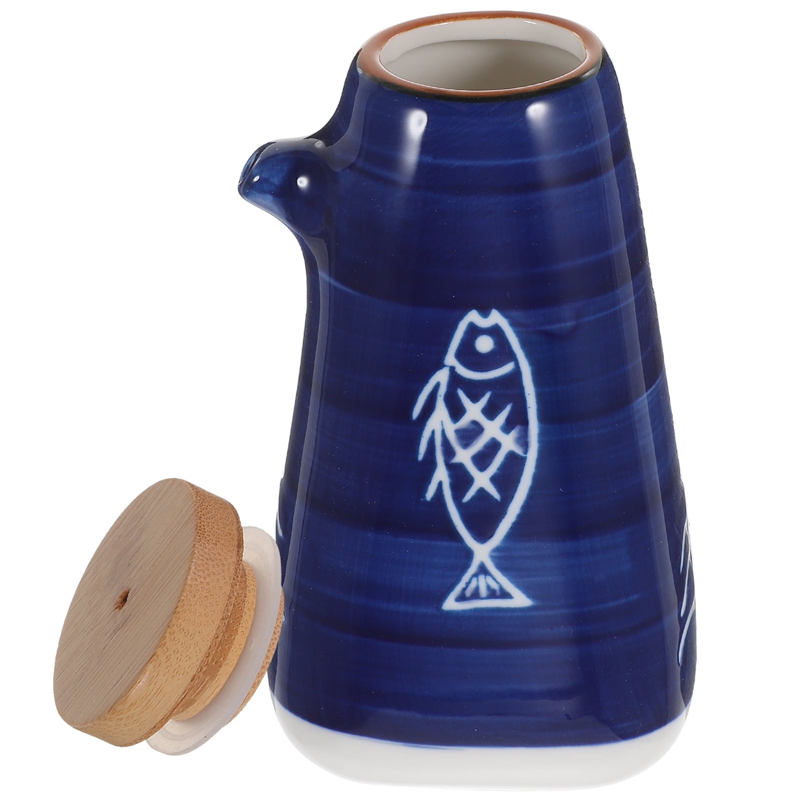 Dispensador de salsa de soja, tarro de especias de cocina, olla de cerámica, aderezo para ...