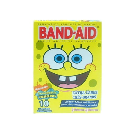 Johnson & Johnson Band-Aid- Sponge Bob (10 In 1 Pack) 058199 | Walmart ...