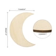 Uxcell 1.2"x0.4" Wooden Moon, 100 Pack Unfinished Wood Moon Blank ...